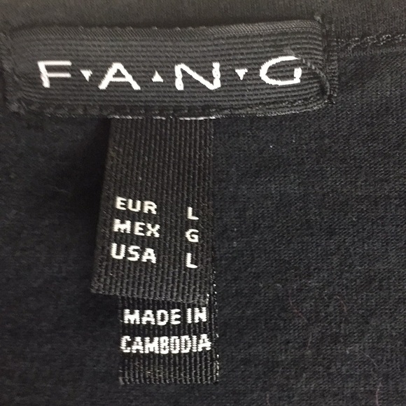 FANG | Tops | Fang Cap Eyelet Front Cap Sleeves Stretch Tee | Poshmark